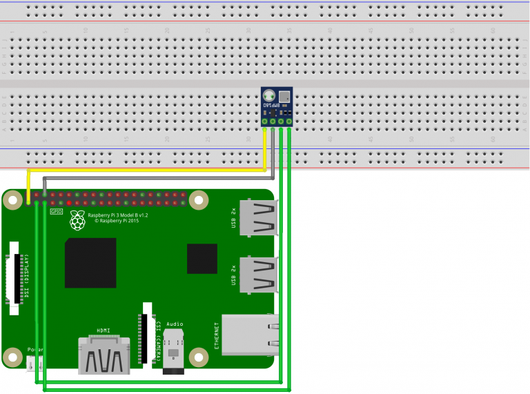 Druck messen mit dem Raspberry Pi und Bosch Sensor BMP 280