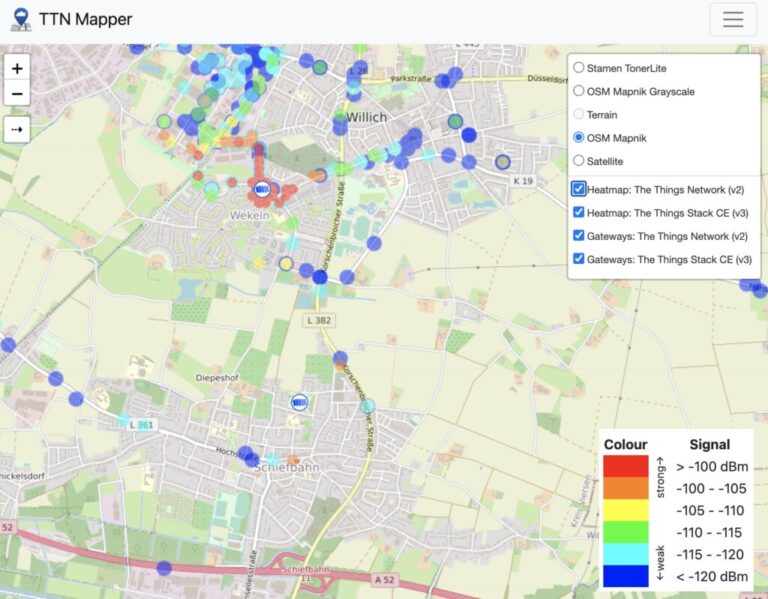 Topologie IoT mit LoRa - The Things Network